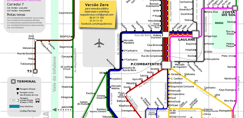 New ‘Mapa dos Chapas’ public transport map for Maputo - Zitamar